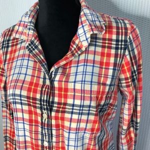 J. Crew Factory | Tops | Jcrew Faded Plaid Flannel | Poshmark